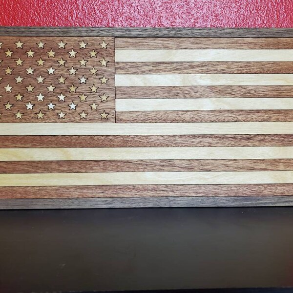 Wooden Flags Made by Veteran - Etsy