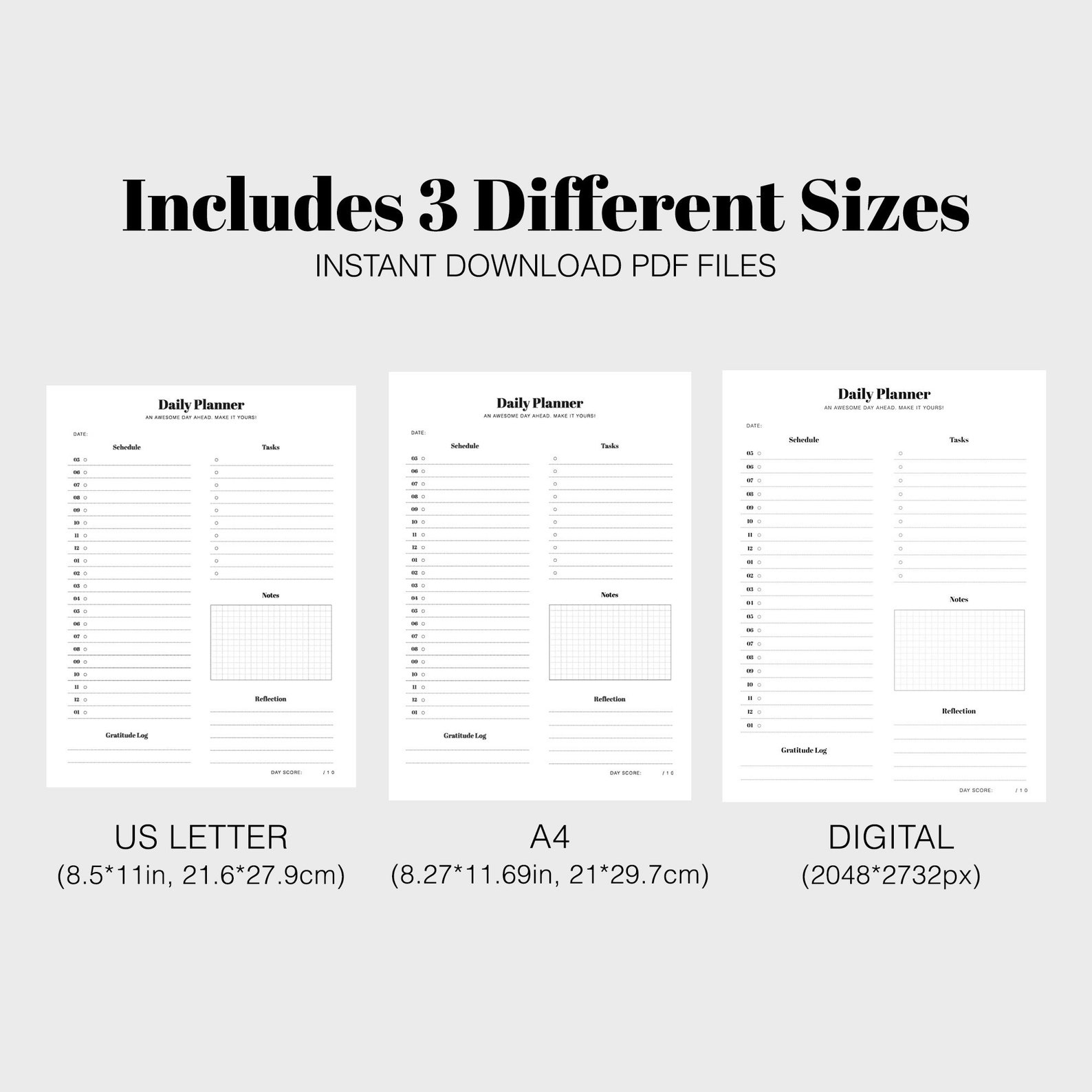 Life Planner Pack - Daily Weekly Monthly Habit Goal Tracker Printable ...