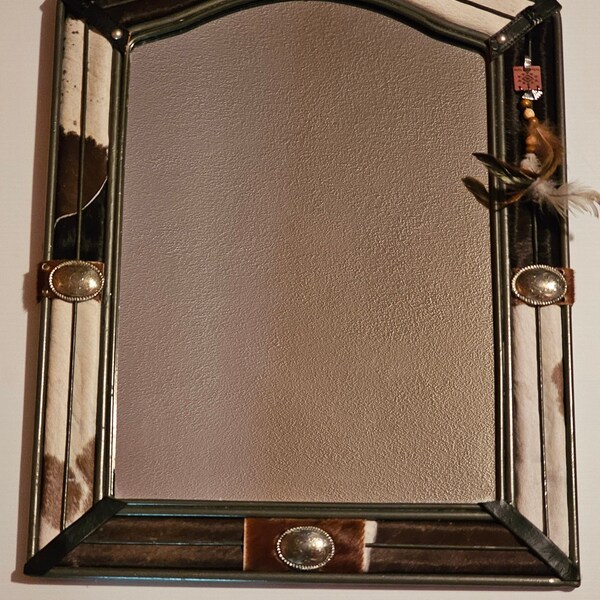 Cowhide Mirror - Etsy