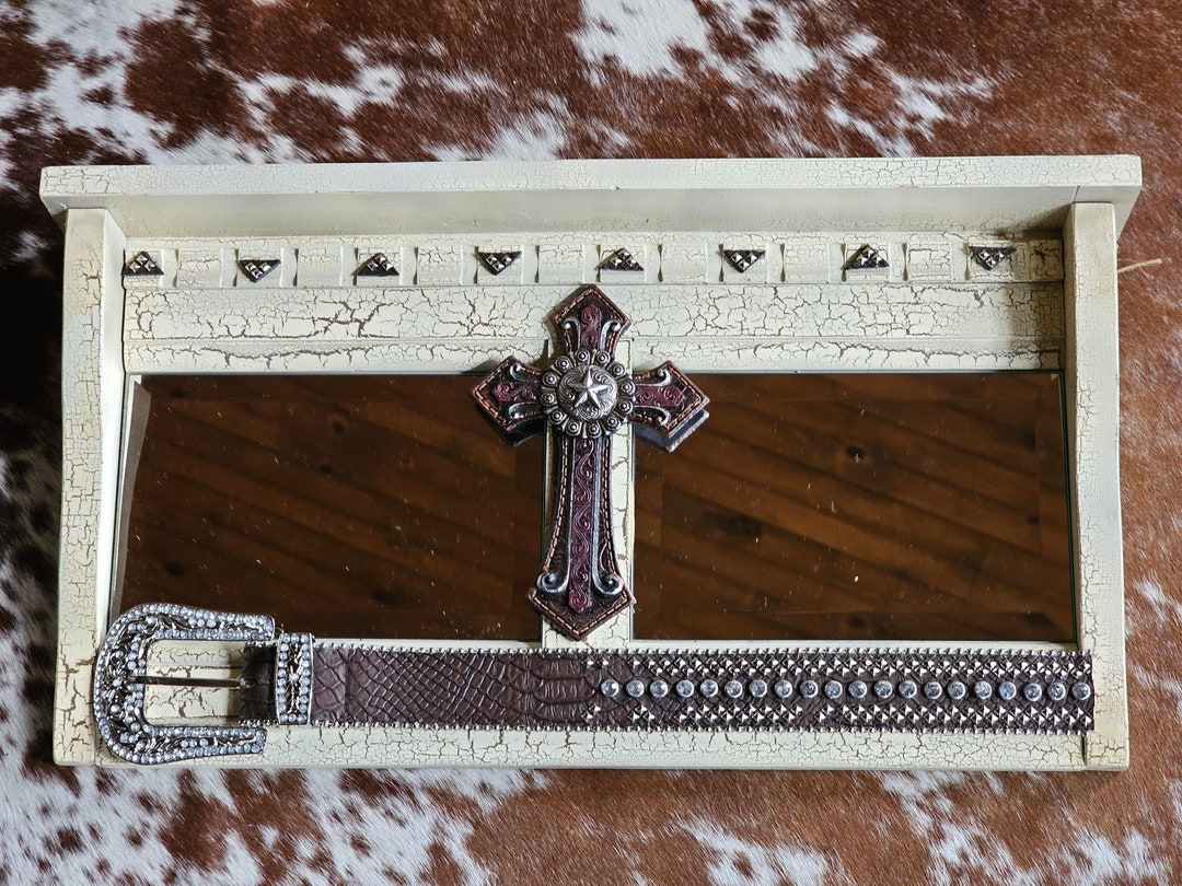 Western Mirrored Shelf - Etsy