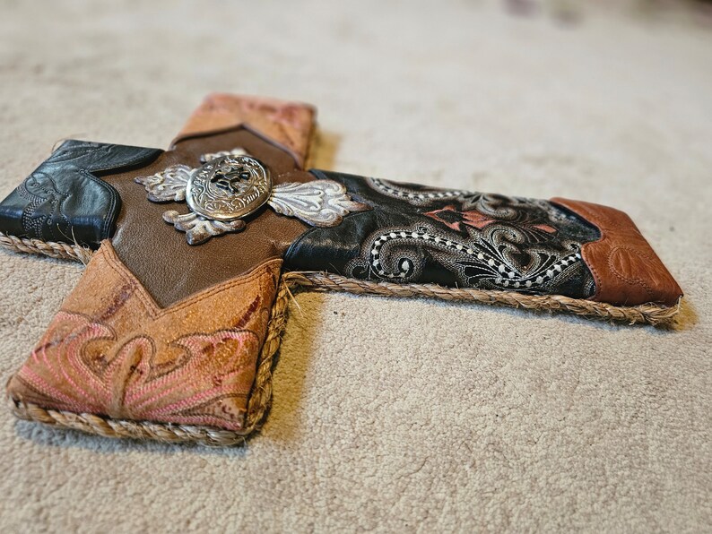 Western Cross Made With Worn Cowboy Boots - Etsy