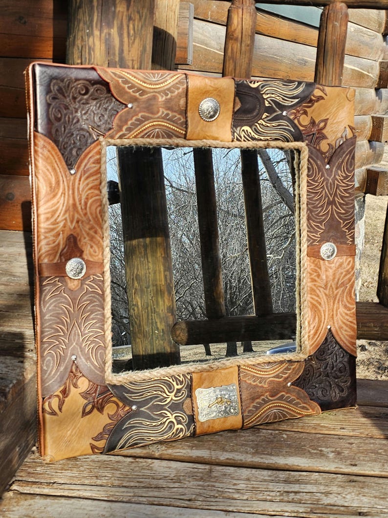 Cowboy Boot Mirror - Etsy