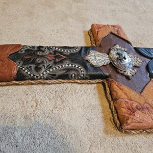 Western Cross Made With Worn Cowboy Boots - Etsy