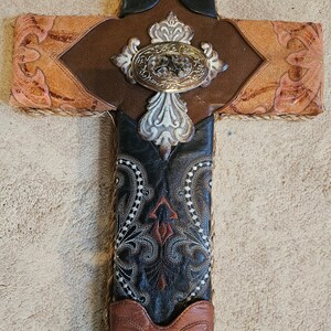 Western Cross Made With Worn Cowboy Boots - Etsy