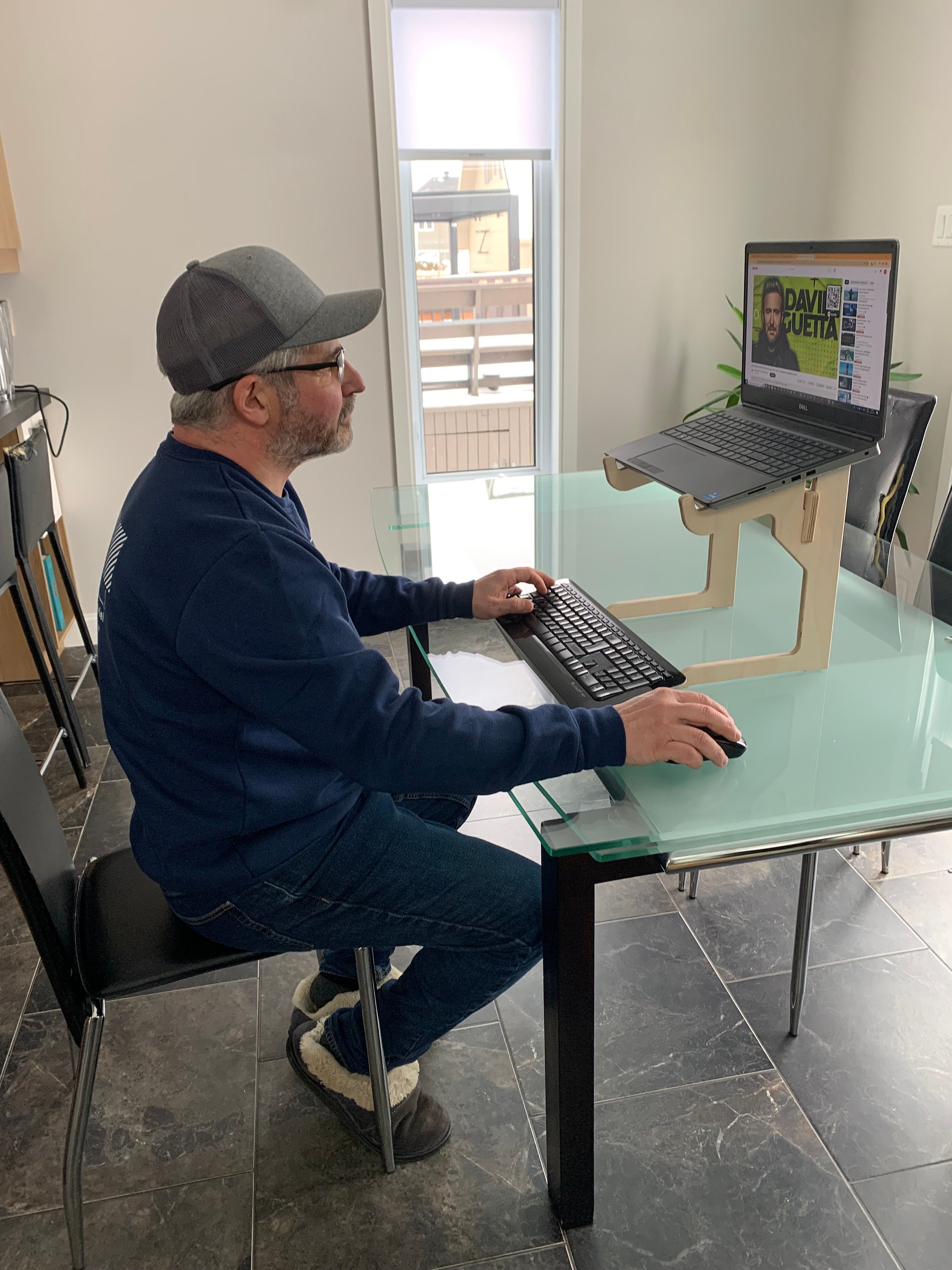 HIGH Wooden Laptop Stand for Desk for Stand-up Position Work - Etsy