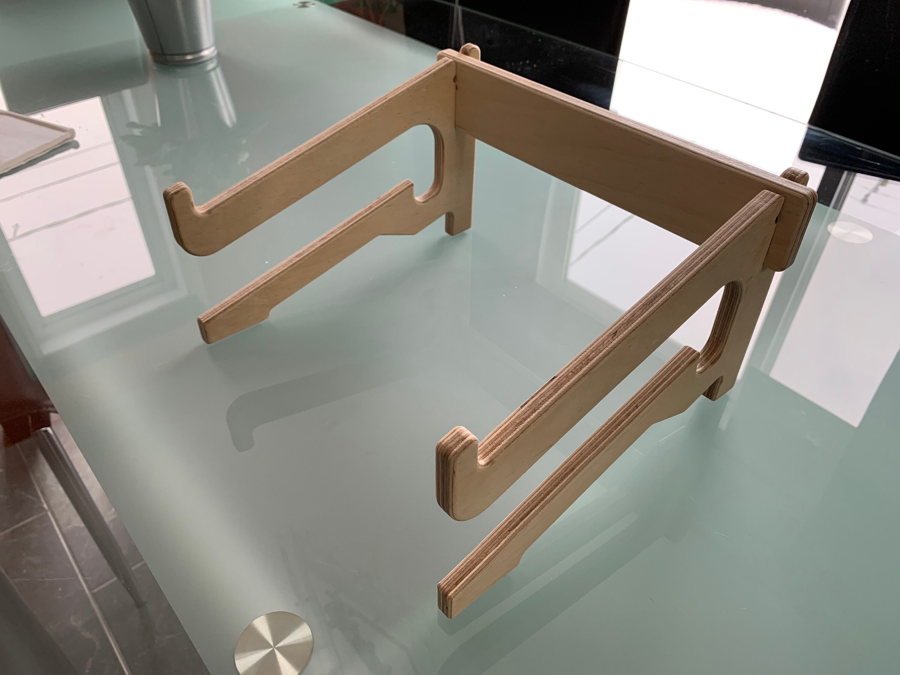 LOW Wooden Laptop Stand for Desk, Removable Stand, Stand With Storage ...