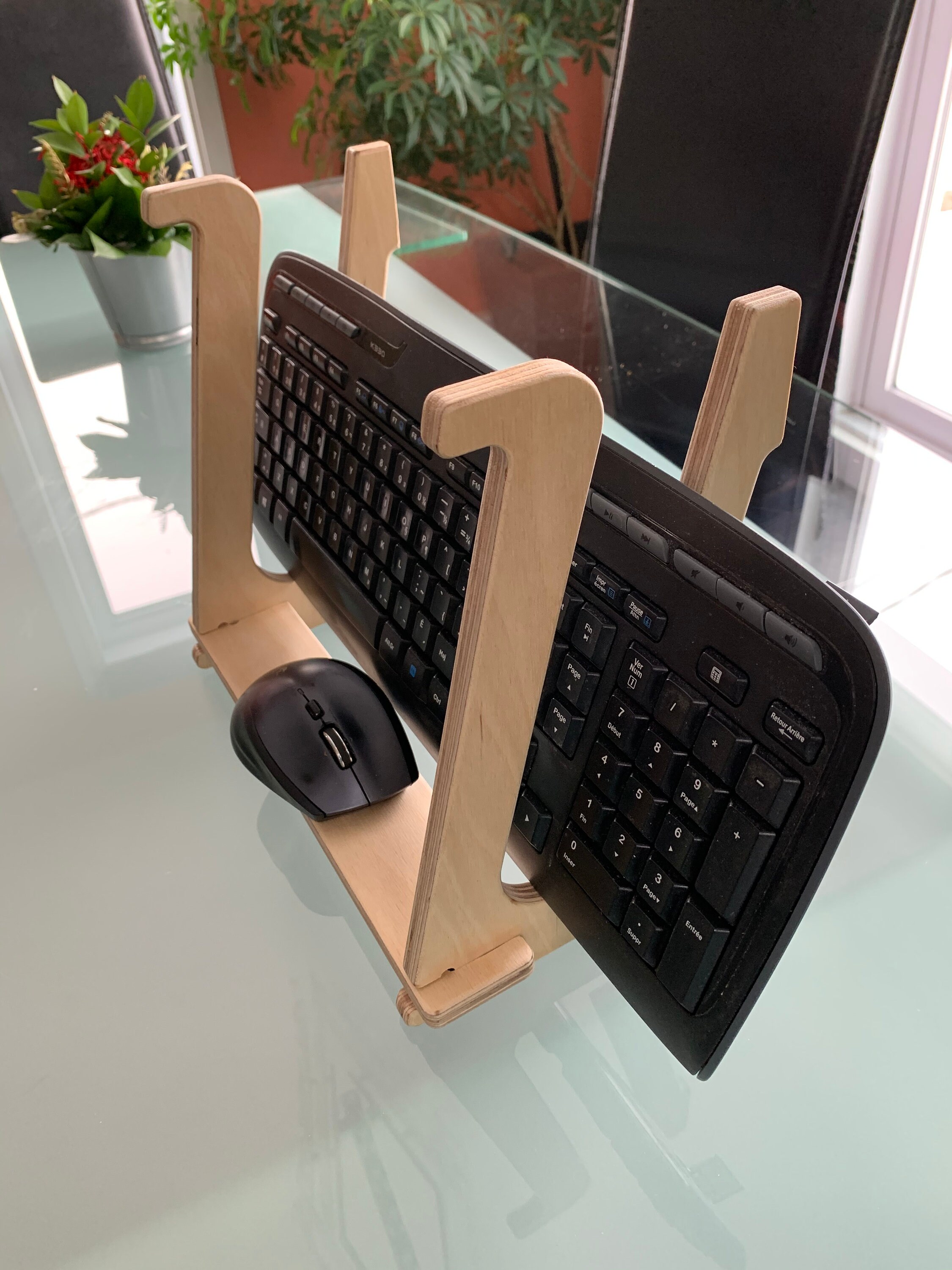 LOW Wooden Laptop Stand for Desk, Removable Stand, Stand With Storage ...