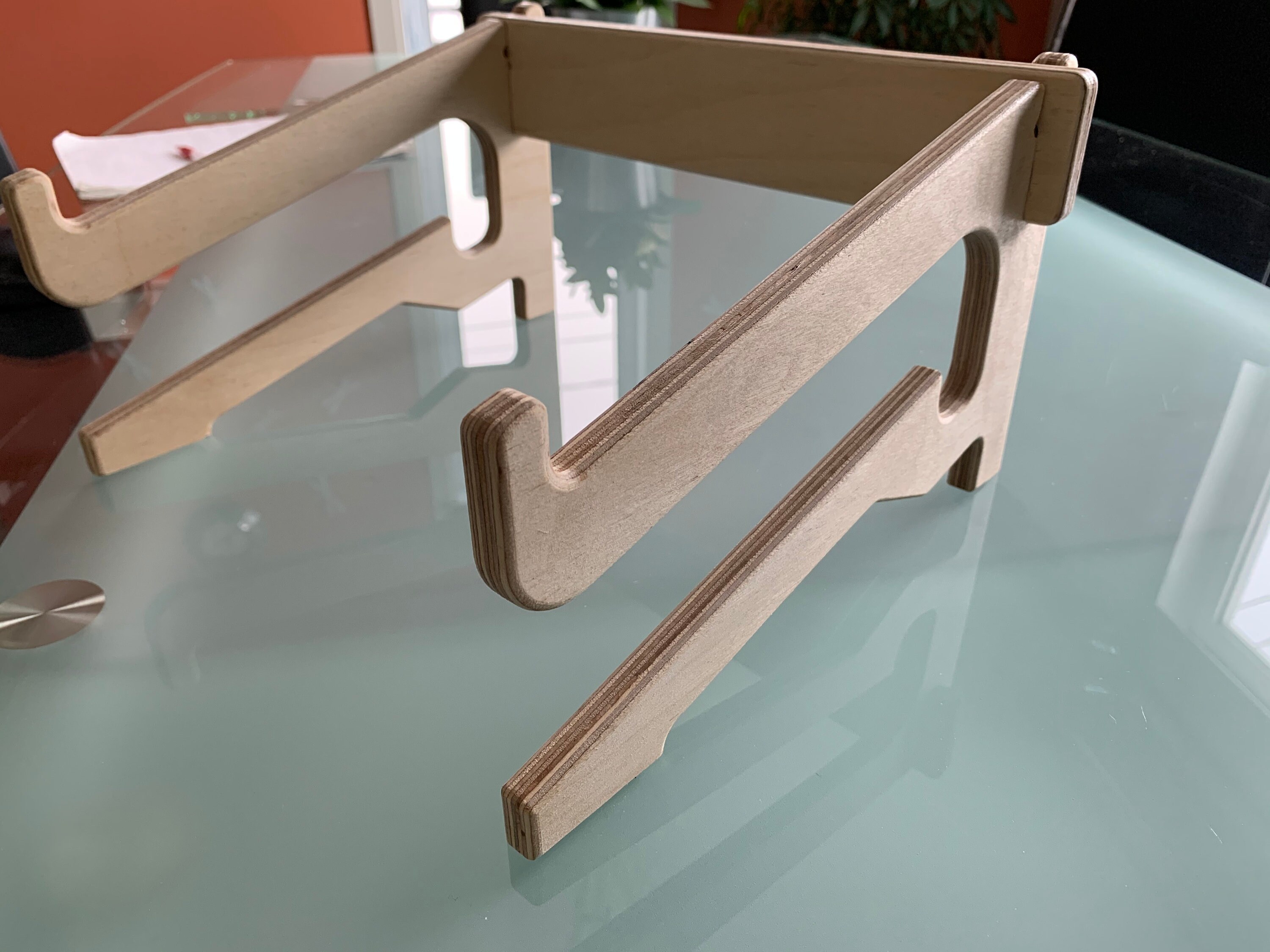 LOW Wooden Laptop Stand for Desk, Removable Stand, Stand With Storage ...