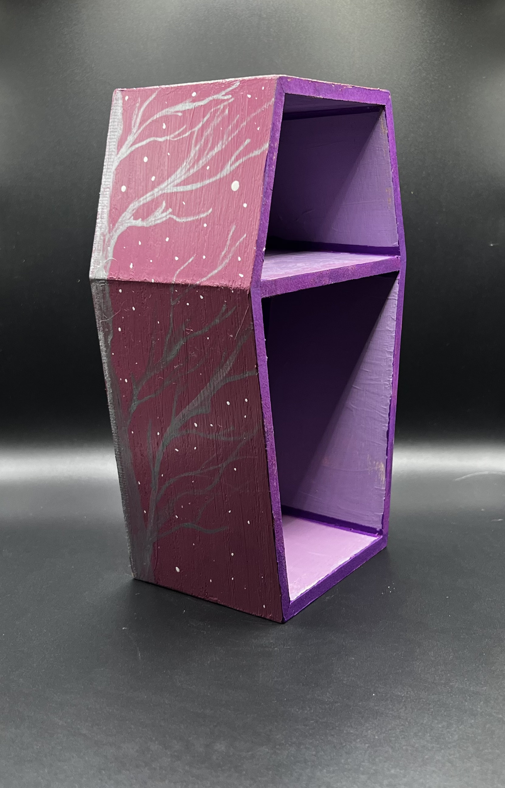 Coffin Home Decor Wall Decor Purple Coffin Shelf Coffin Wall Art Gothic ...