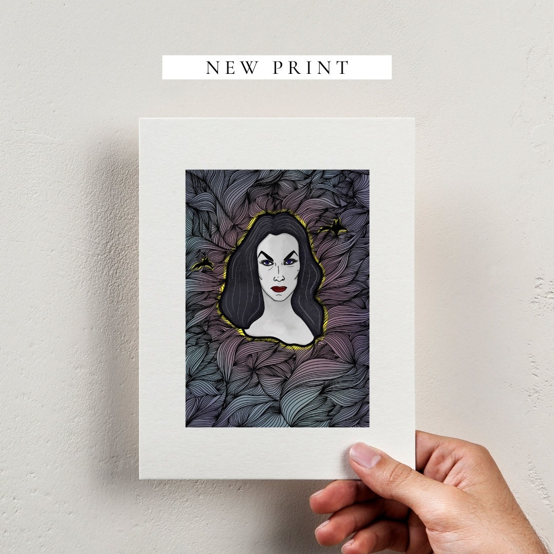 Vampira Digital Art Print Digital Download, Digital Art Print, Art ...