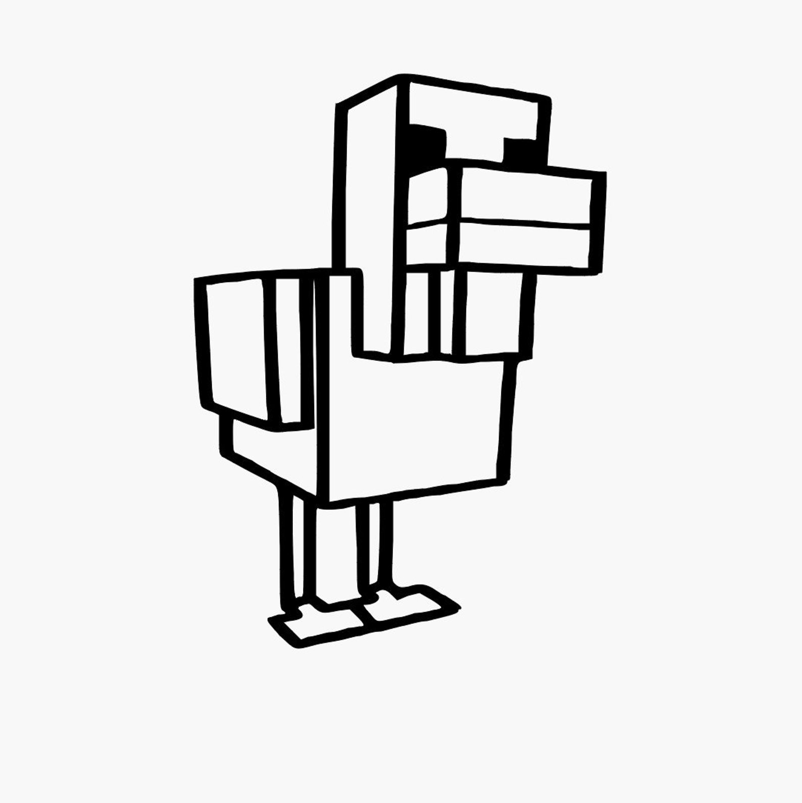 Minecraft Duck Decal / Minecraft Decal / Indoor/Outdoor Decal | Etsy