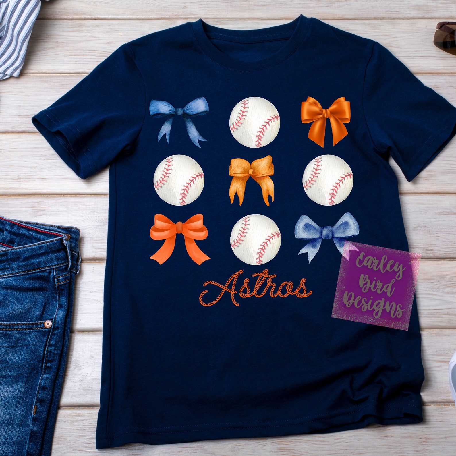 Astros Bows and Baseballs PNG Instant Download - Etsy