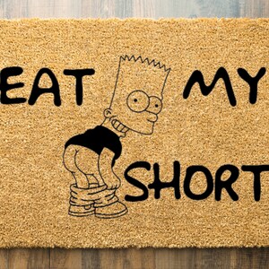 Bart Simpson Doormat the Simpsons Funny Meme Welcome Mat - Etsy