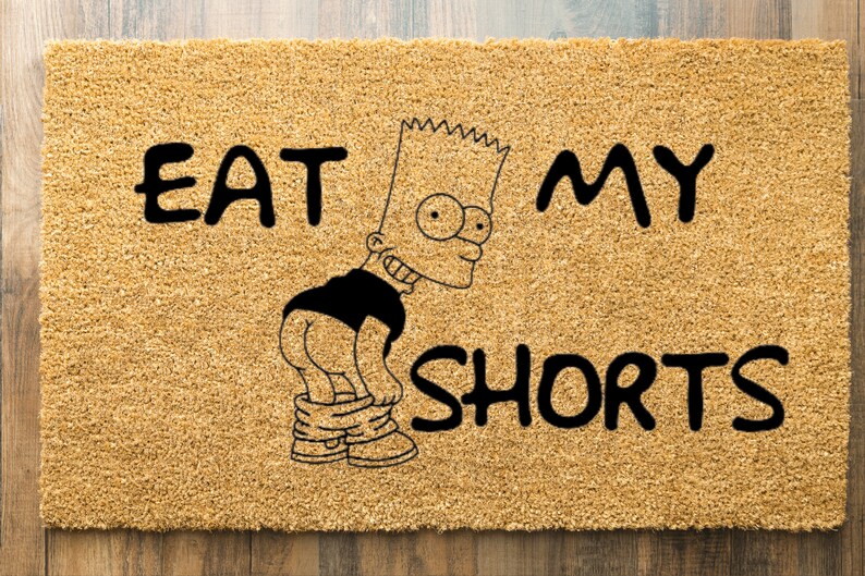 Bart Simpson Doormat the Simpsons Funny Meme Welcome Mat - Etsy