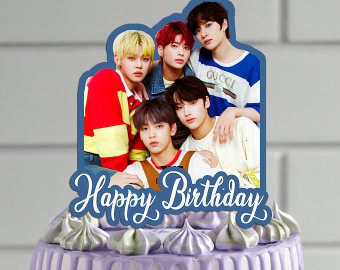 INSTANT DOWNLOAD Tomorrow X Tomorrow Kpop Boy Group Cake Topper, TXT ...