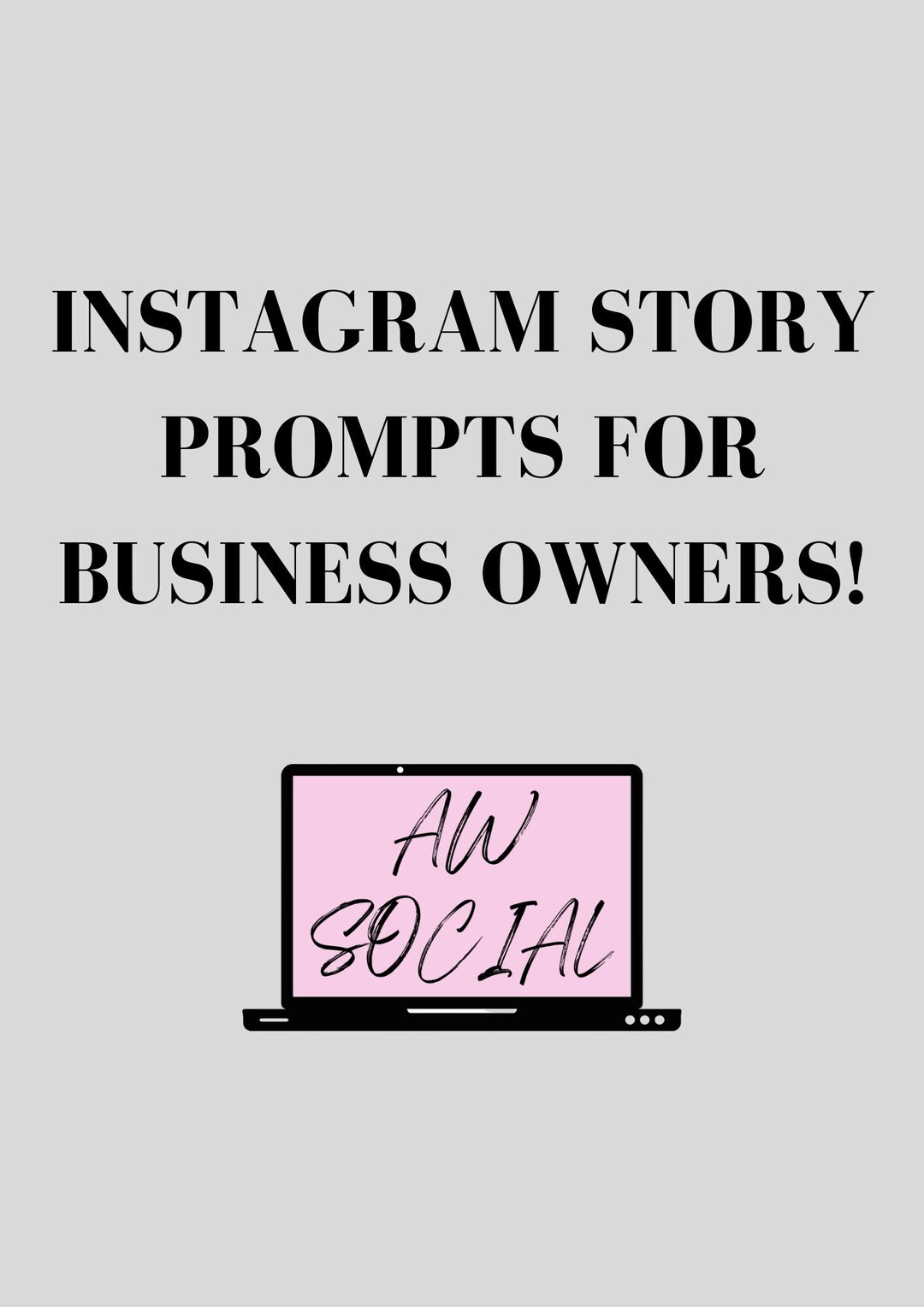 30 INSTA STORY PROMPTS Small Business Owners Pre-written Story Prompts ...