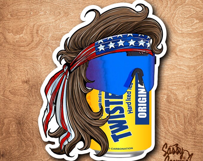 Twisted Tea Mullet Sticker Vinyl Decal Water Bottle - Etsy