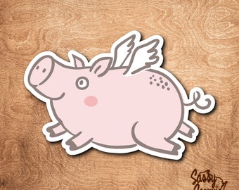 Flying Pig Sticker - Etsy