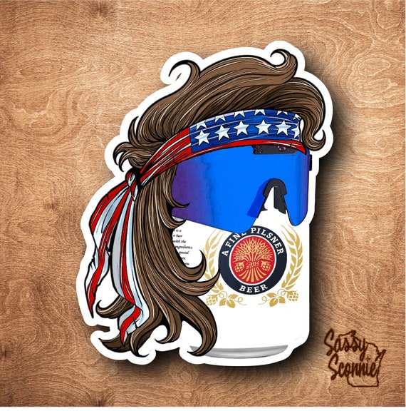 Miller Lite Mullet Sticker / Vinyl Decal / Laptop / Tablet | Etsy