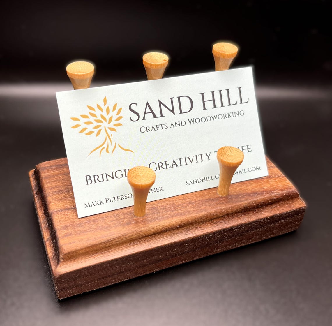 Natural Wood Business Card / Phone Holder - Etsy