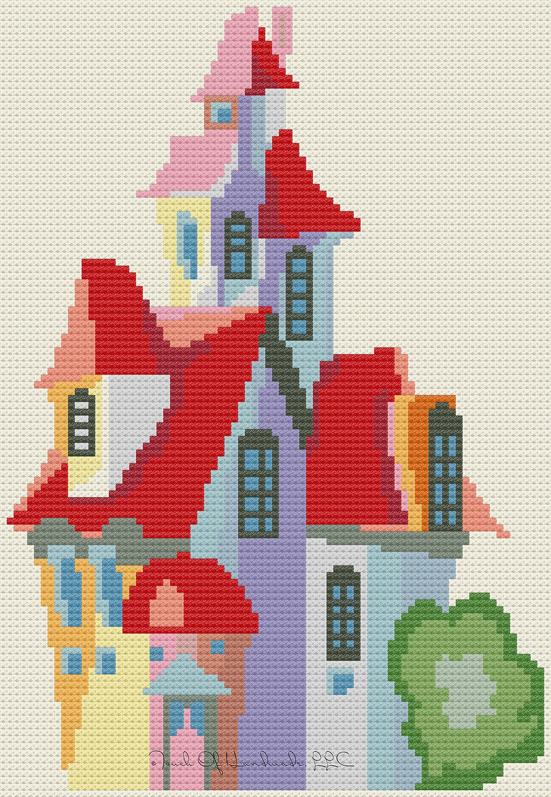 Pattern Only C2c Fairy Tale Castle Crochet Graphghan Pattern, C2C ...