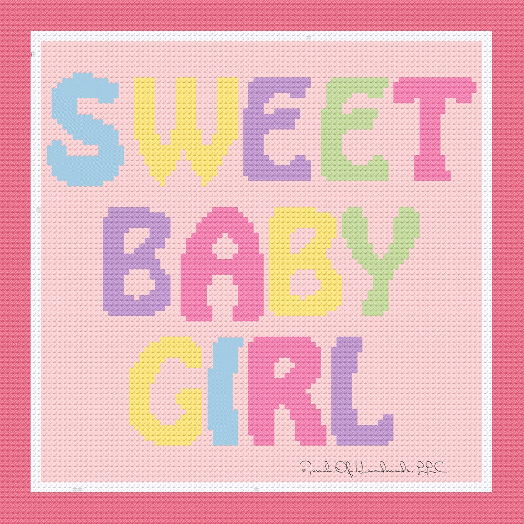 Pattern Only C2c Sweet Baby Girl Graphghan Pattern Gift for - Etsy UK