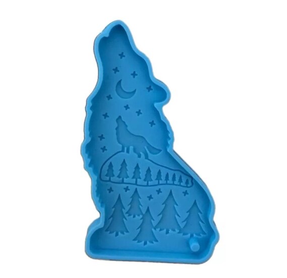 HOWLING WOLF MOLD Shiny Silicon/ Resin Crafts / Resin Art / - Etsy