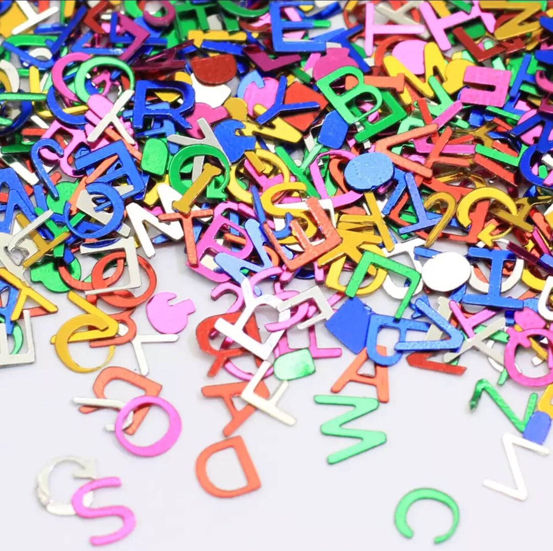 RAINBOW SLIME Letters-glitter 50 Grams / Slime Crafts / Metallic ...