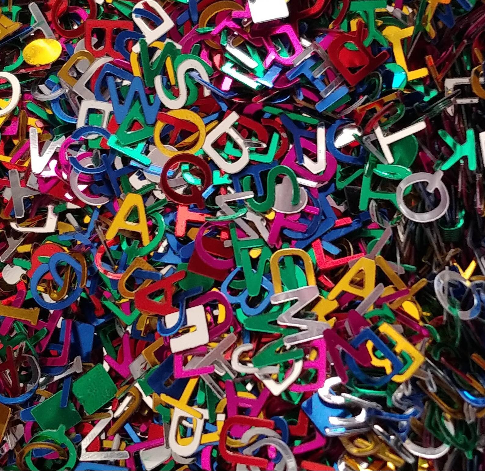 RAINBOW SLIME Letters-glitter 50 Grams / Slime Crafts / | Etsy