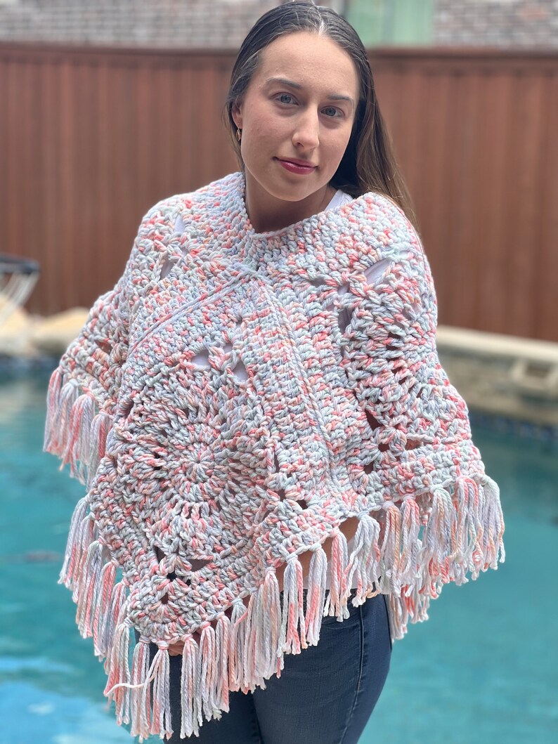 Handmade Crochet Poncho Different Colors - Etsy
