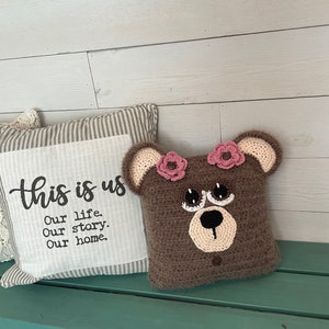 CROCHET PATTERN - Bear Pillow Cover With Detachable Accessories - Etsy