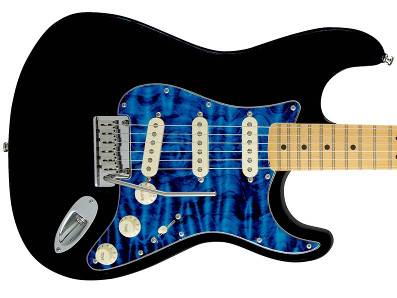 Pickguard Headstock Tremolo Skin Wrap Reskin for Guitars -quilted Maple ...