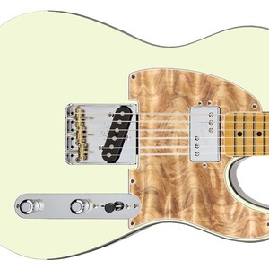 Pickguard Headstock Tremolo Skin Wrap Reskin for Guitars -quilted Maple ...