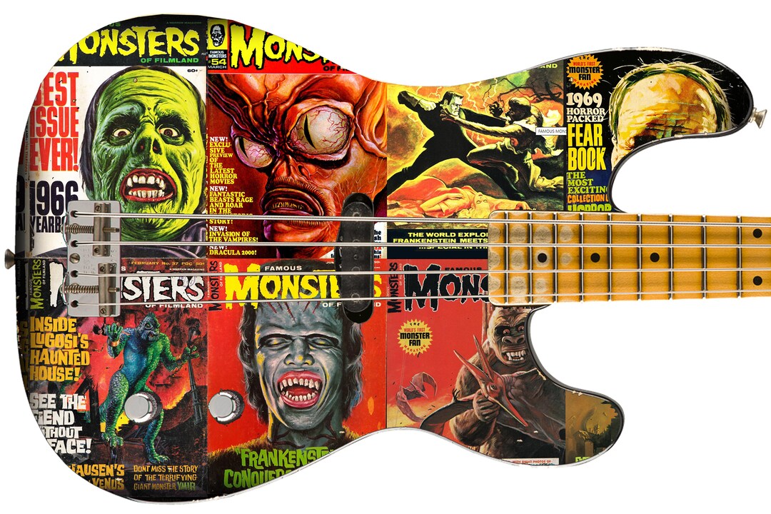 Guitar Skin Axe Wrap Re-skin Bass Reface DIY Monsters of '66 Steve ...