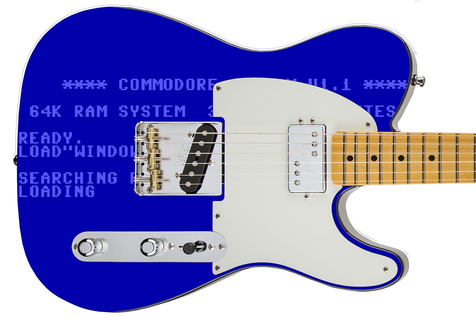Guitar Skin Axe Wrap Re-skin DIY Blue Commodore 64 80's - Etsy