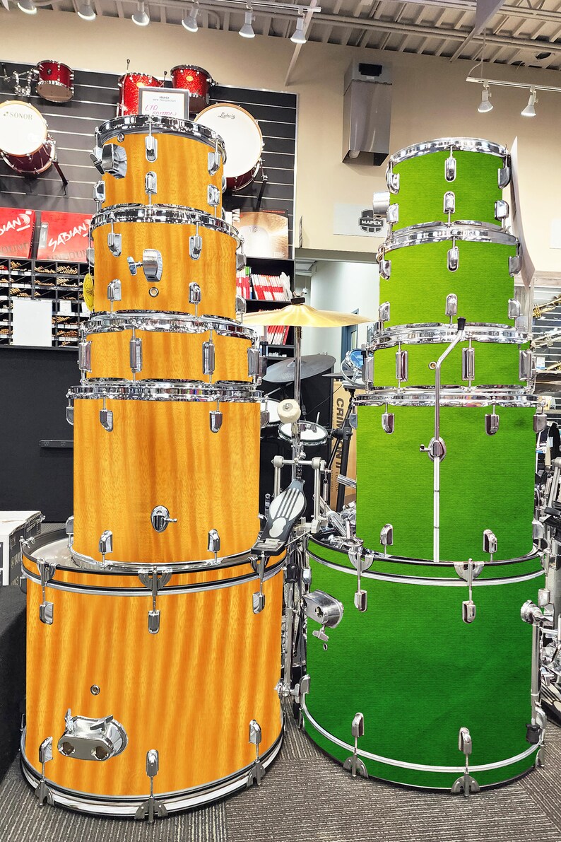 Envoltura de batería, cubierta de casco de percusión, bombo de bajo ...