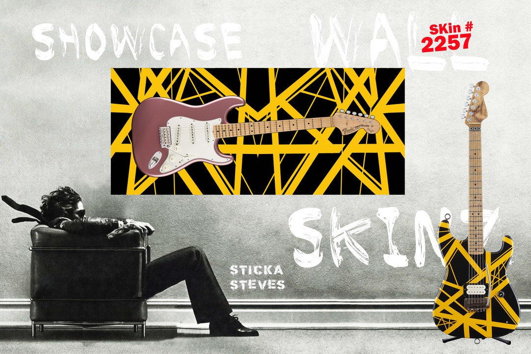 Guitar Display Wall Skinz Showcase Skins Décor Panes Abstract Stripes ...