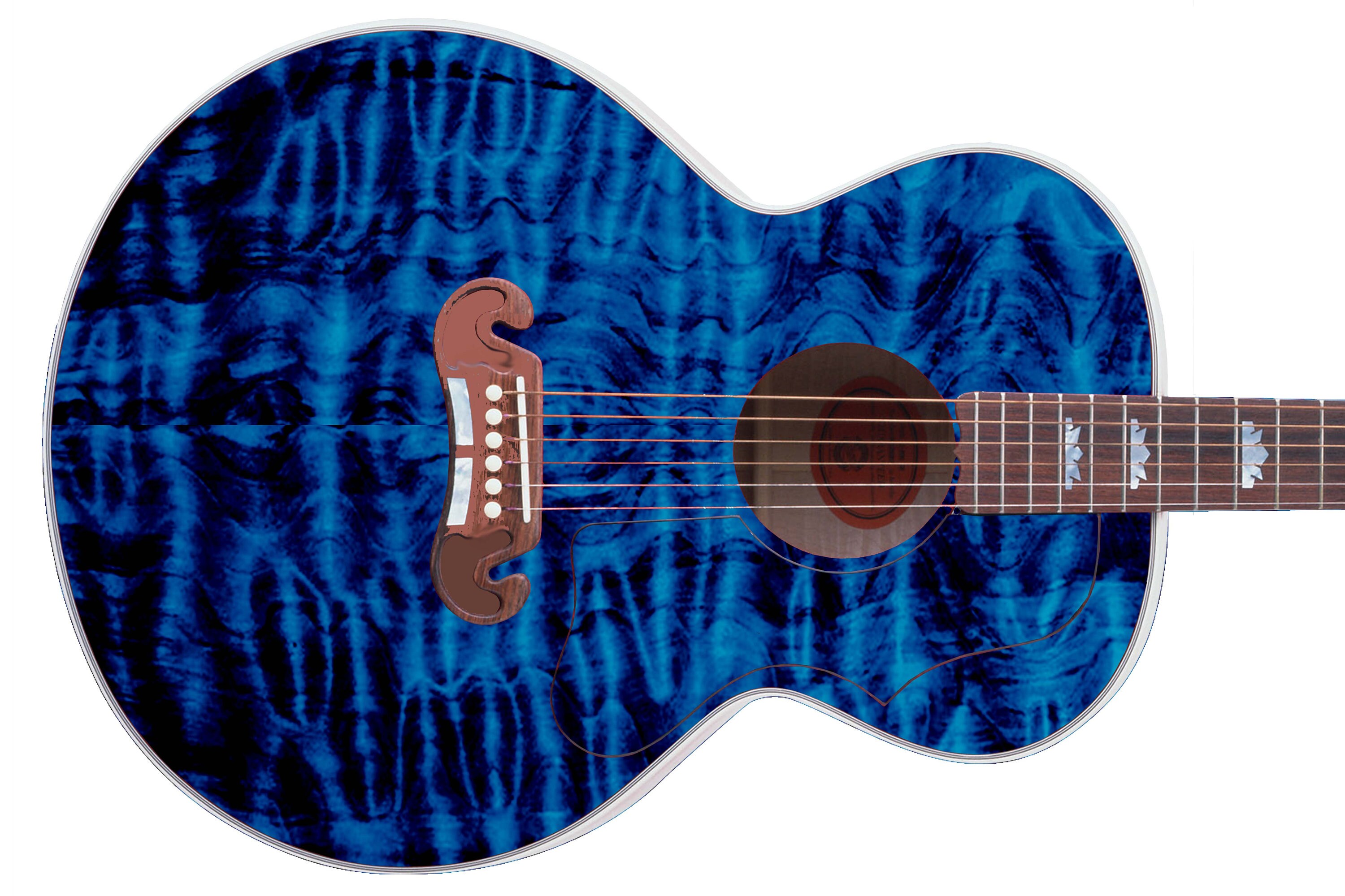 Guitar Skin Axe Wrap Re-skin Vinyl Decal Quilted Maple Jumbo Acoustic ...