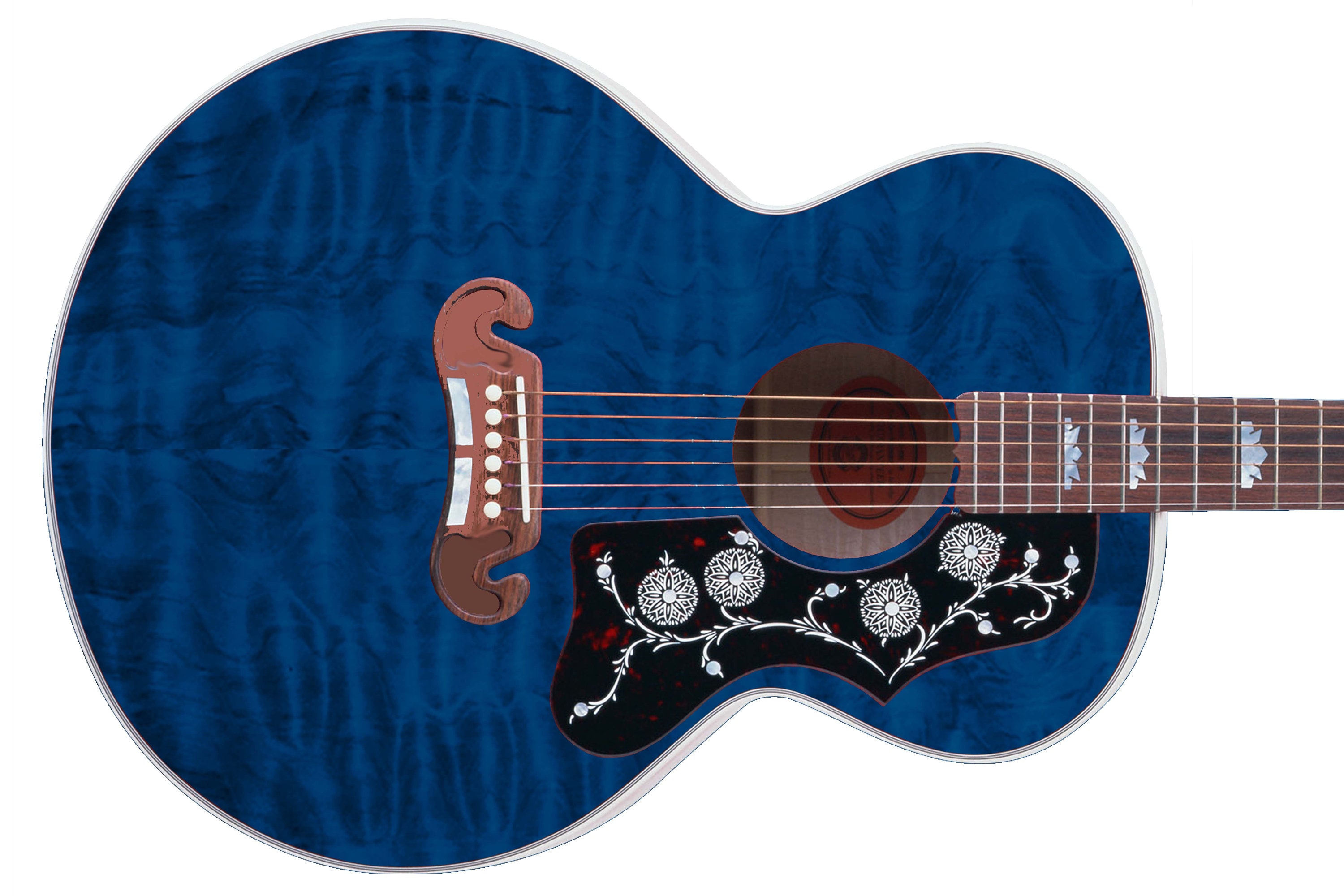 Guitar Skin Axe Wrap Re-skin Vinyl Decal Quilted Maple Jumbo Acoustic ...