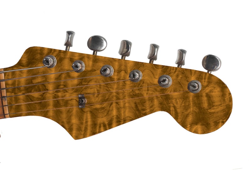 Pickguard Headstock Tremolo Skin Wrap Reskin for Guitars -quilted Maple ...
