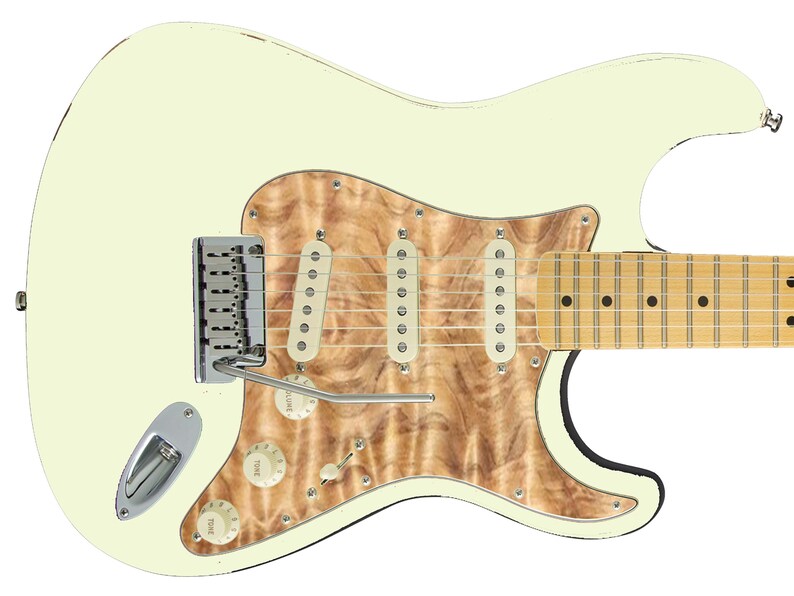 Pickguard Headstock Tremolo Skin Wrap Reskin for Guitars -quilted Maple ...