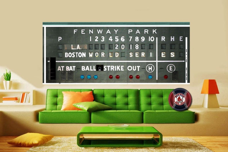 Fenway Park Scoreboard 30" X 67" Removable World Series 2018 Board - Etsy