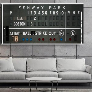 Fenway Park Scoreboard 30" X 67" Removable World Series Customized ...