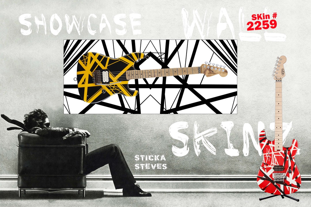 Guitar Display Wall Skinz Showcase Skins Décor Panes Abstract Stripes ...