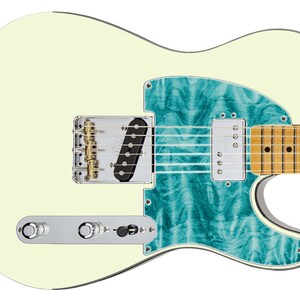 Pickguard Headstock Tremolo Skin Wrap Reskin for Guitars -quilted Maple ...