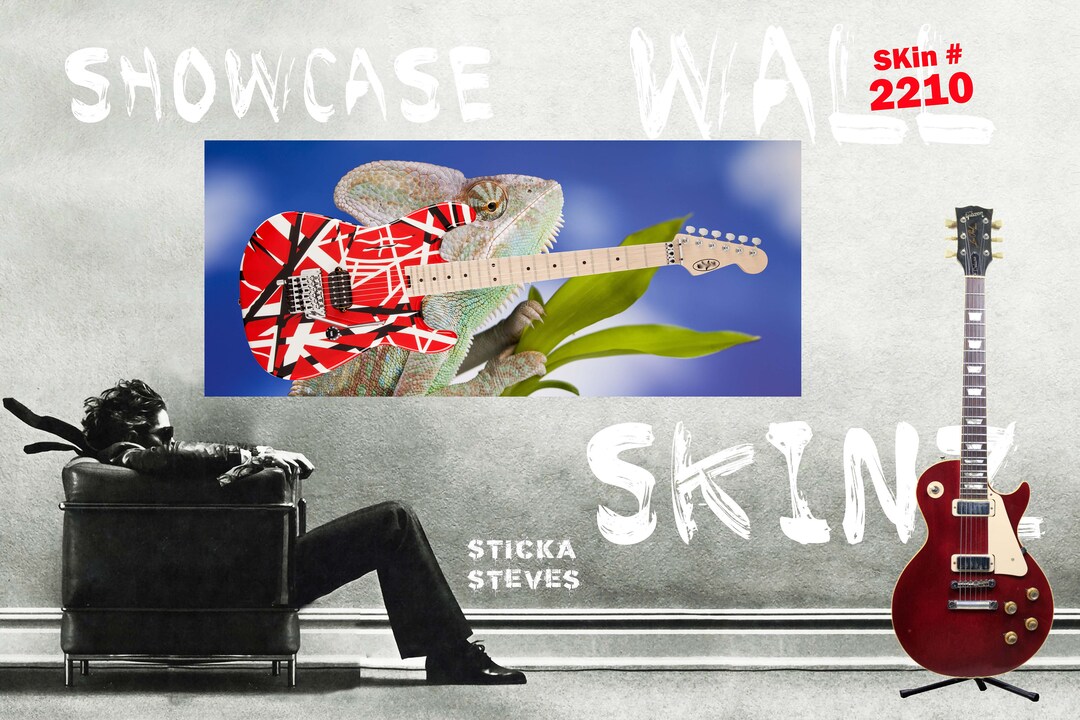 Showcase Skins Removable Wall Décor Display Panes Wall Skin Lizard ...