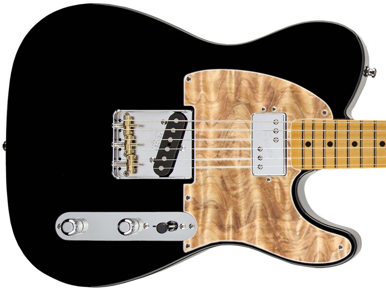 Pickguard Headstock Tremolo Skin Wrap Reskin for Guitars -quilted Maple ...