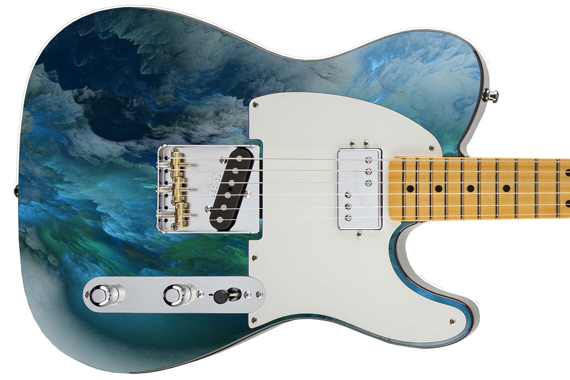 Guitar Skin Axe Wrap Electric Guitar Skin Clouds Rolling in | Etsy
