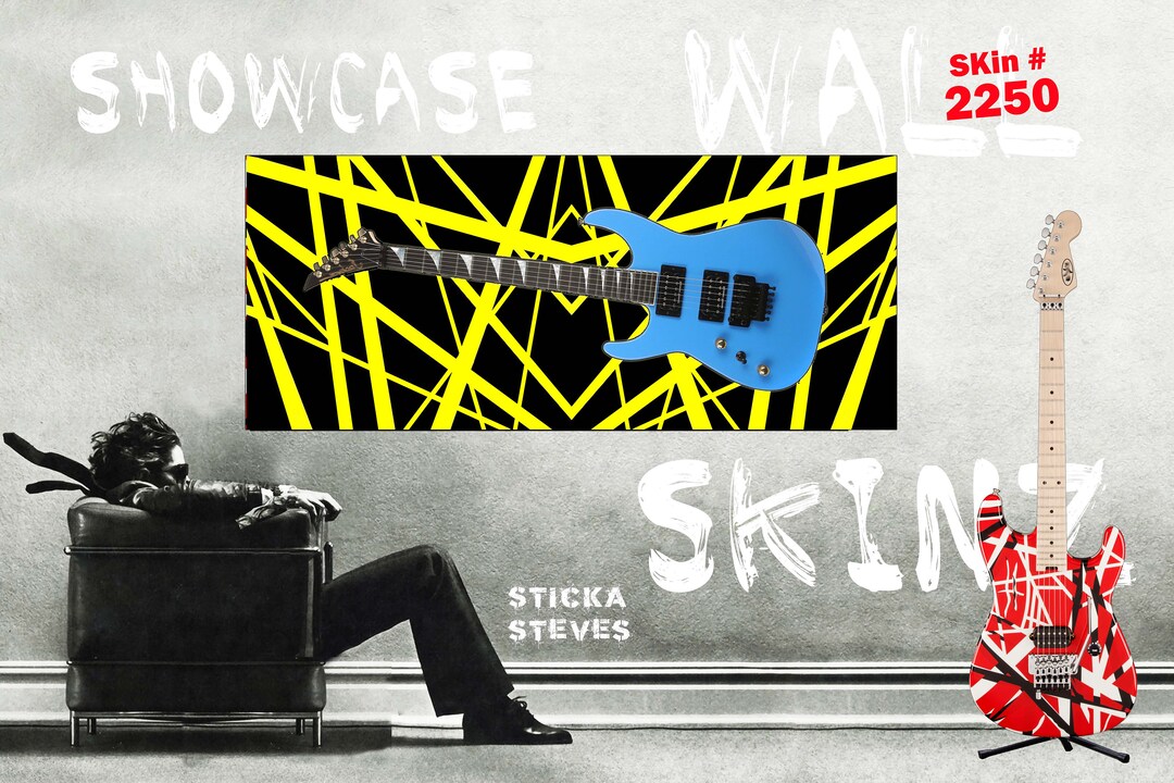 Guitar Display Wall Skinz Showcase Skins Décor Panes Abstract Stripes ...