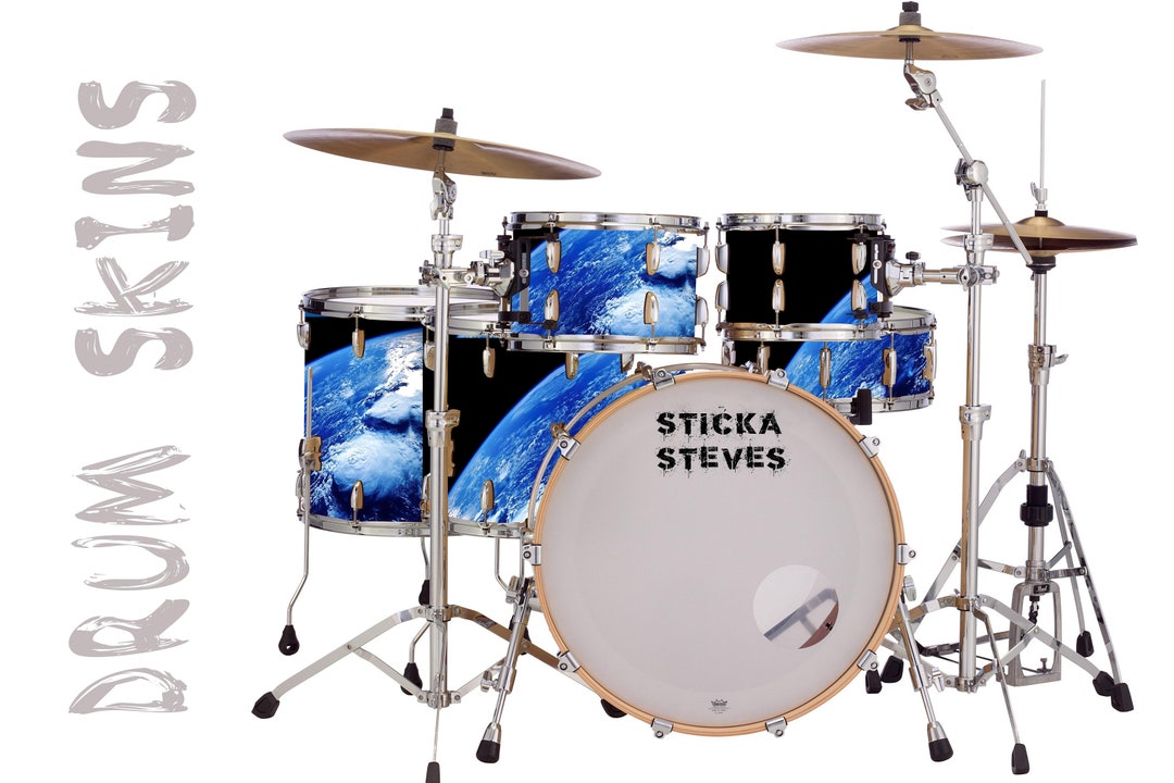 Drum Wrap Percussion Shell Cover Bass Kick Snare Tom DIY Planet Earth ...